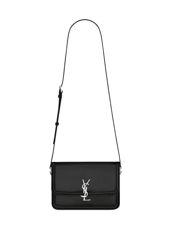Saint Laurent Monogram-logo Leather Messenger Bag - Black