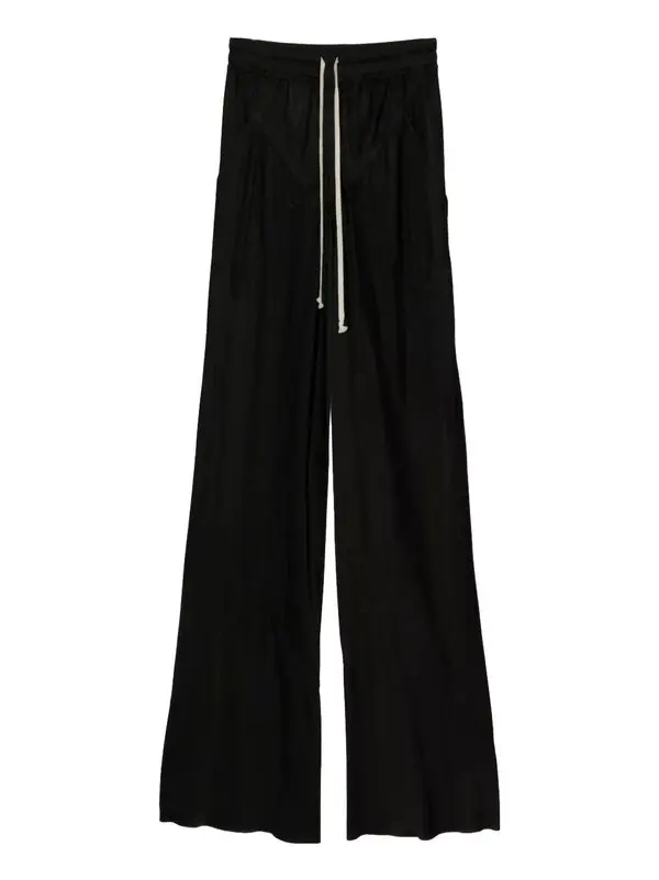 Rick Owens Drawstring Flared Trousers - Black