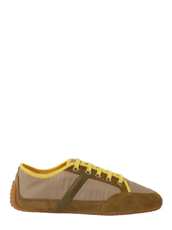 Givenchy Slim Suede-trimmed Sneakers - Brown
