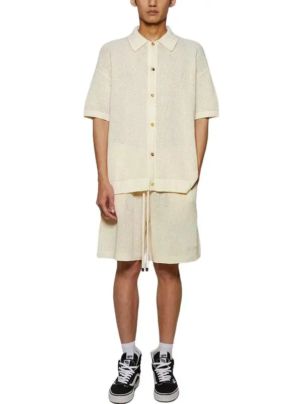 Amiri Crochet Knit Shorts - Neutrals