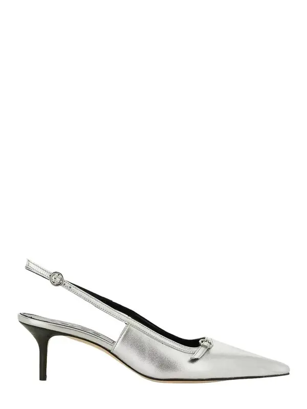 AeydĒ Saba Slingback Pointed-toe Pumps - Silver