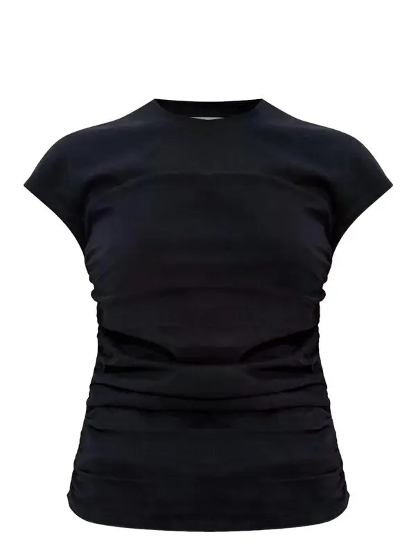 Isabel Marant Étoile Gathered Detail Cotton T-shirt - Black