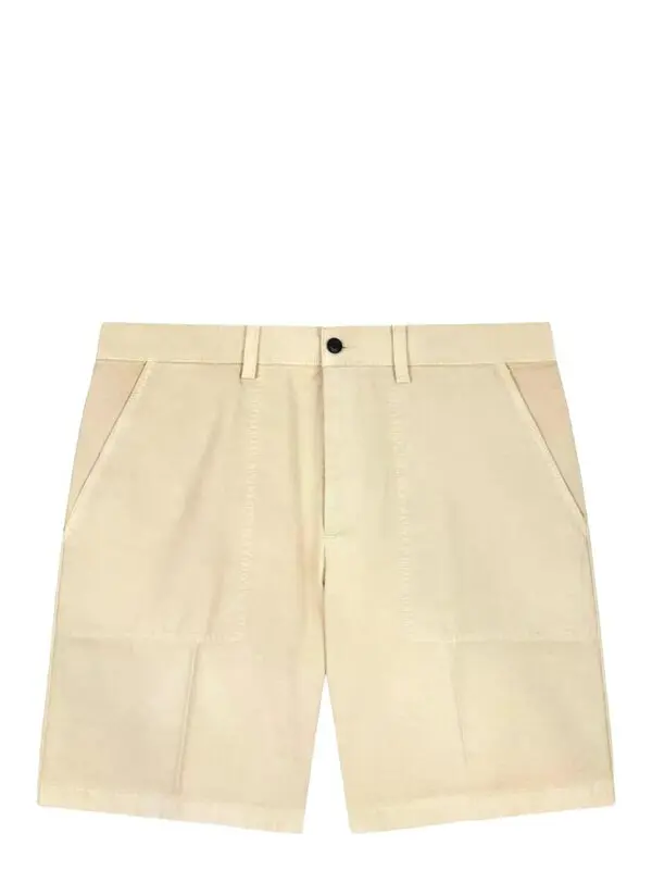 DONDUP Patch Pocket Cotton Shorts - Neutrals