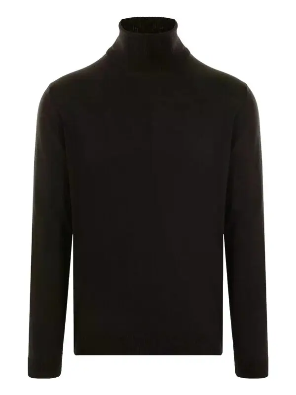 ROBERTO COLLINA Merino Wool Turtleneck Sweater - Brown