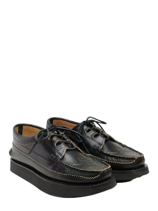 YUKETEN Lace-up Platform Shoes - Black