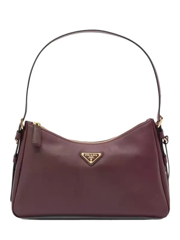 Prada Aimée Medium Leather Shoulder Bag - Red