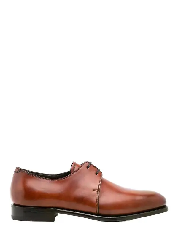 FERRAGAMO Leather Derby Shoes - Brown