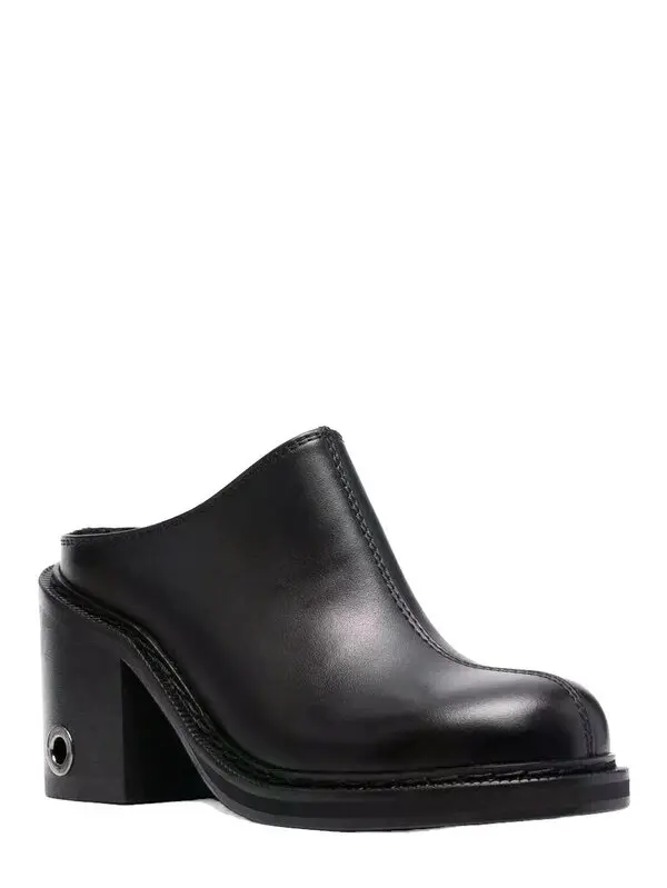 Sunnei Leather Mules - Black