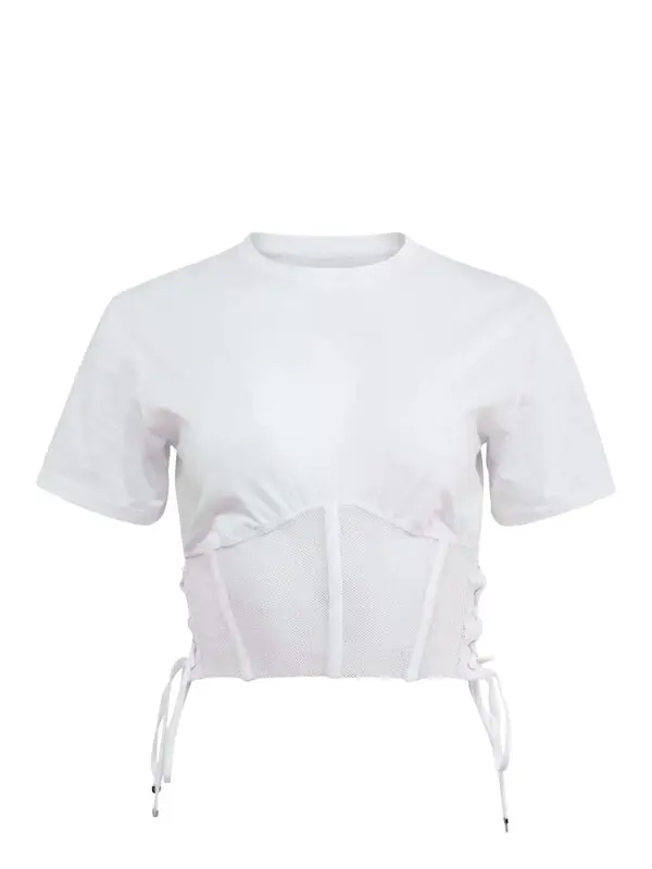 FLEUR DU MAL Sabrina Corset T-shirt - White