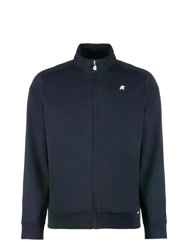 K-WAY Full-zip Logo-patch Sweatshirt - Blue