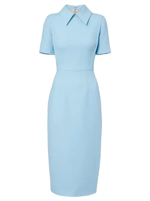EMILIA WICKSTEAD Valletta Wool Cocktail Dress - Blue