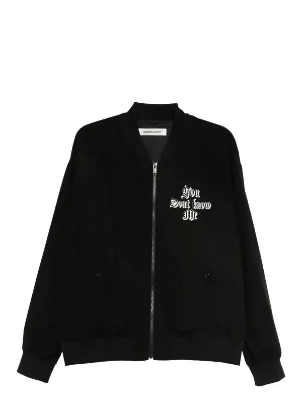 Undercover Graphic Print Bomber Jacket - Black