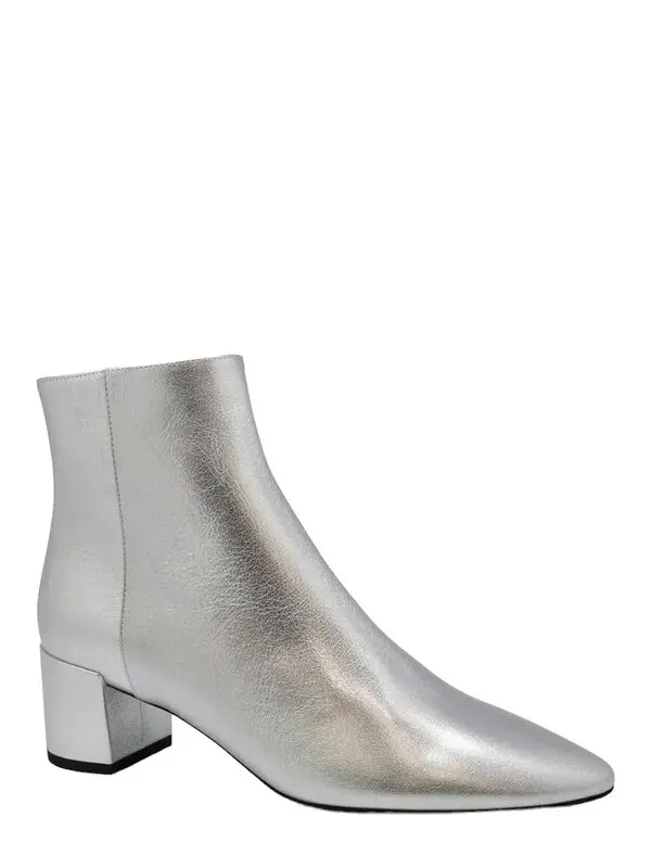 Saint Laurent Loulou Ankle Boots - Silver