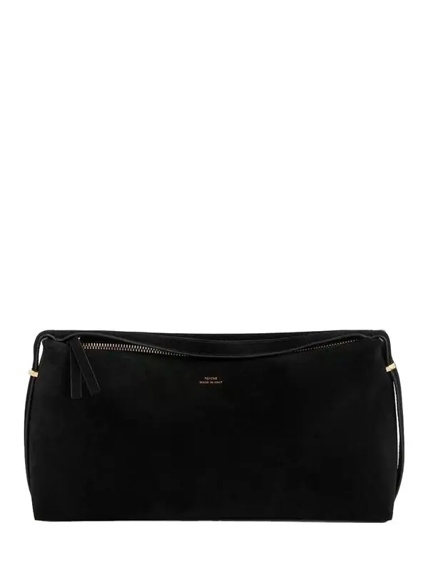 TOTEME Scoop Suede Shoulder Bag - Black