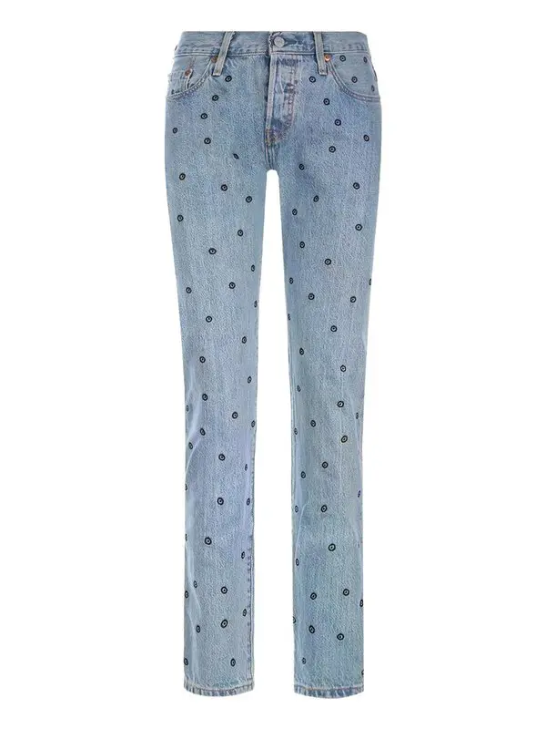 LEVI'S X 10 Corso Como Embroidered Cotton Jeans - Blue