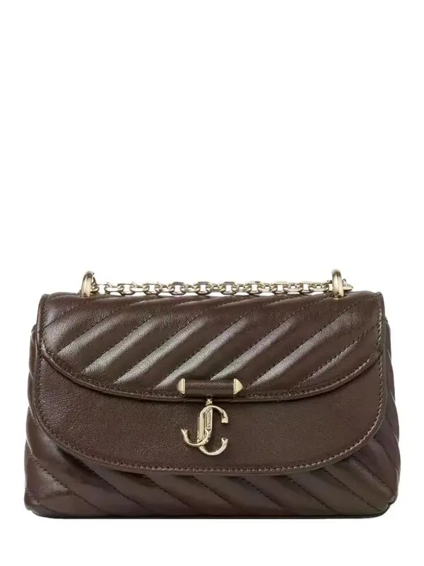 JIMMY CHOO Small Avenue Curve Quilted Crossbody Bag - Brown