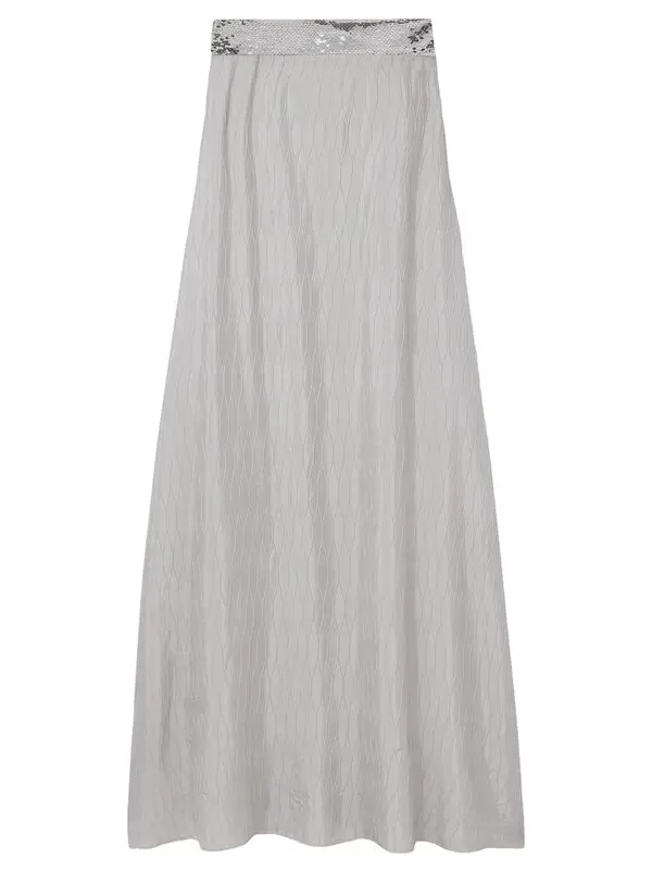 DIMA AYAD Strapless Sequin-embellished Cloqué Gown - Silver