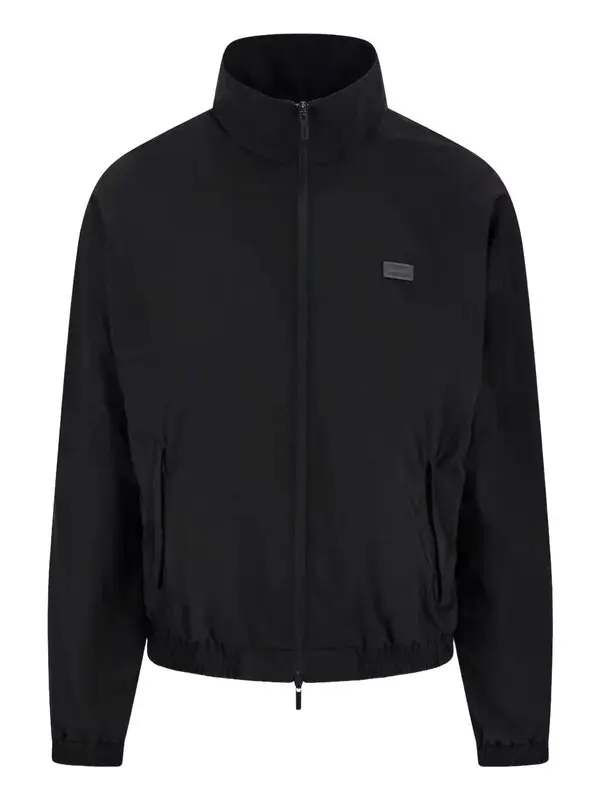 FERRAGAMO Logo-patch Bomber Jacket - Black