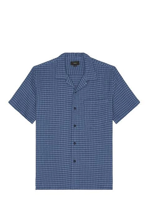 Vince Provence Plaid Collar Shirt In . Also - Blue