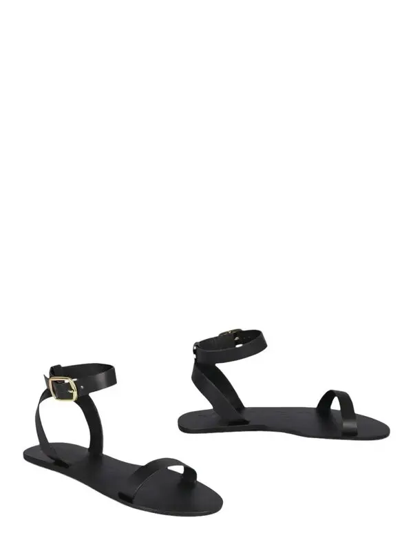 Manebí Ankle-strap Leather Sandals - Black