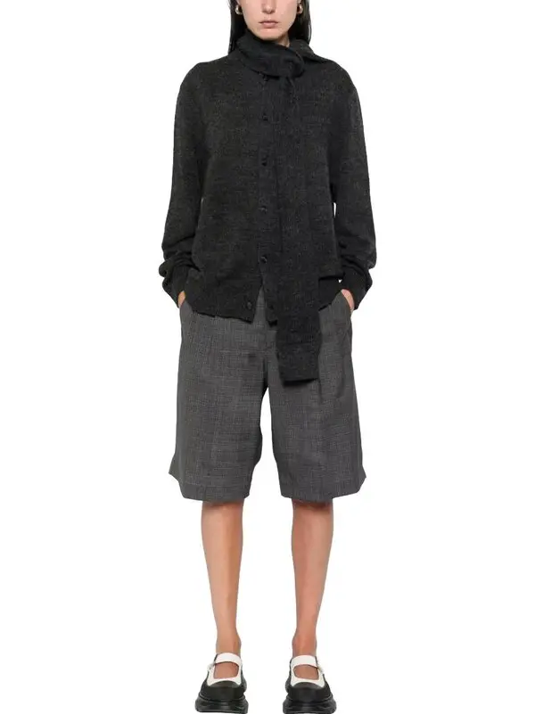 MAISON MARGIELA Buttoned Tie-neck Cardigan - Grey
