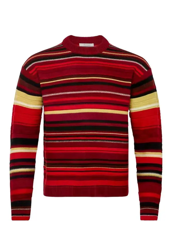 JW Anderson Striped Crew Neck Sweater - Red