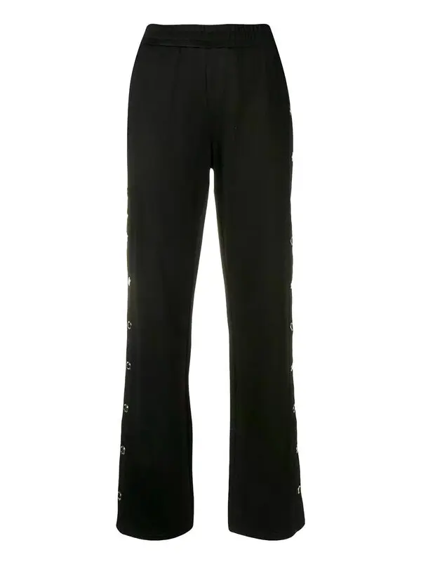 Michael Kors Metallic Button Trousers - Black