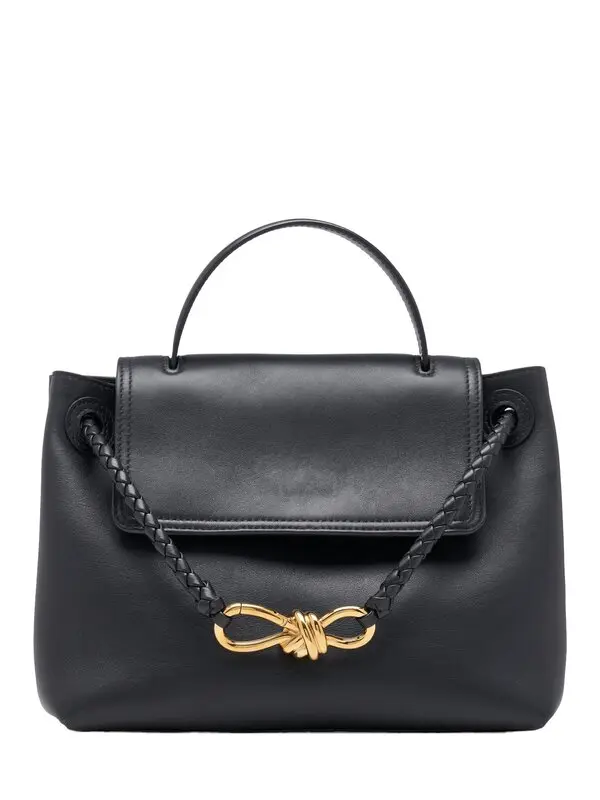 Bottega Veneta Small Ciao Ciao Leather Top Handle Bag - Black