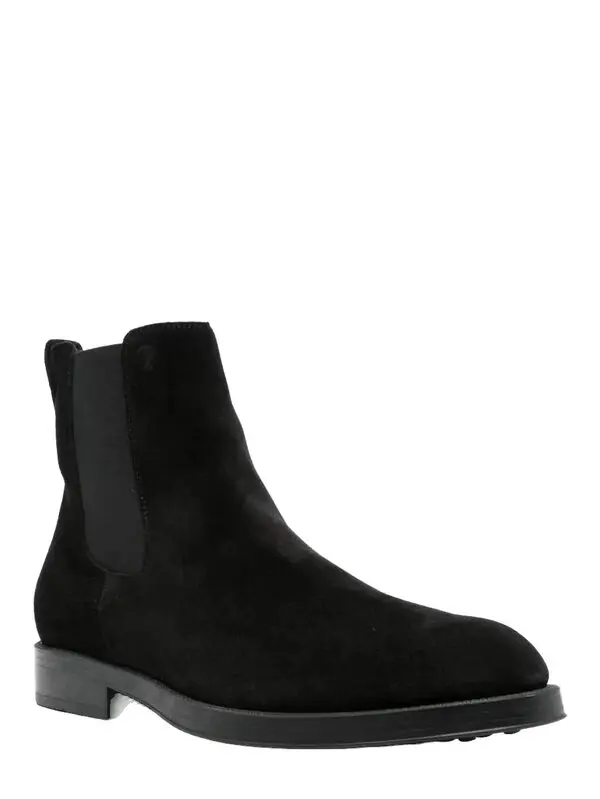 TOD'S Elastic-panel Suede Chelsea Boots - Black