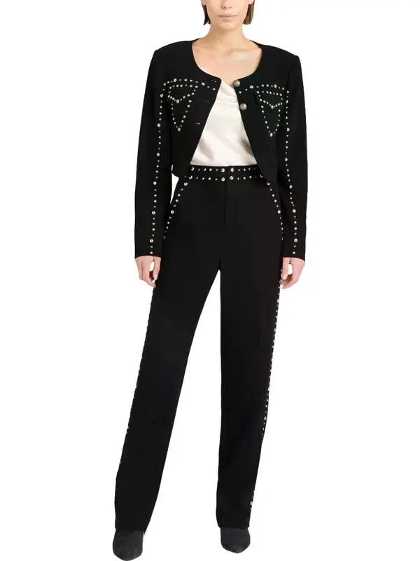 Cinq À Sept Olga Studded Cropped Jacket - Black