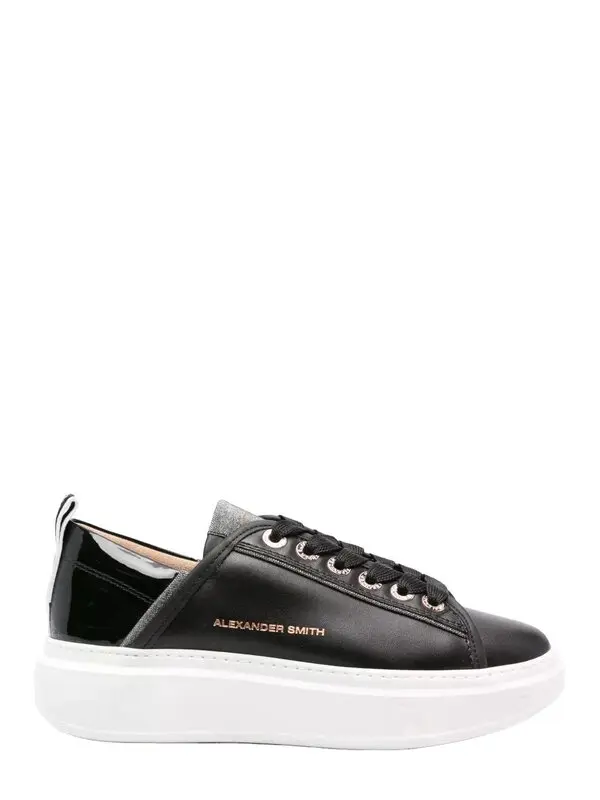 ALEXANDER SMITH Wembley Lace-up Platform Sole Sneakers - Black