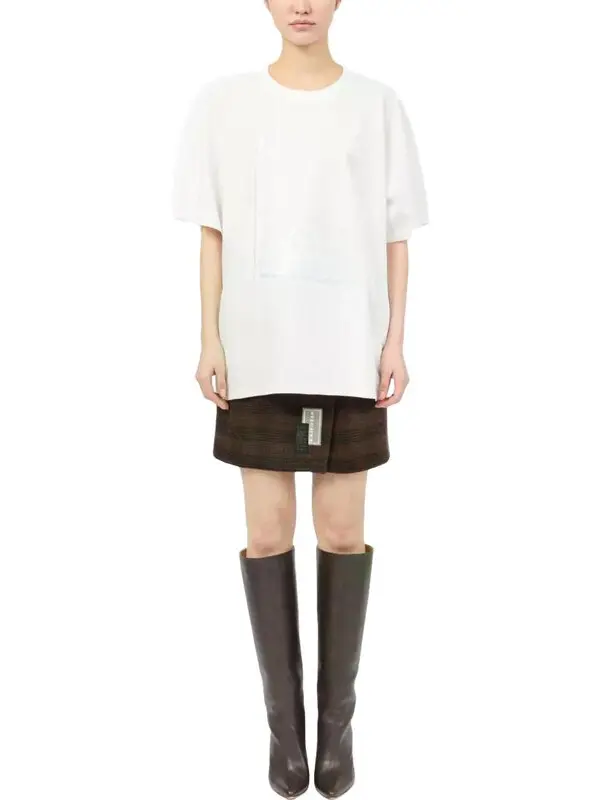 MAISON MARGIELA Cotton T-shirt With Signature Numbers Motif - White