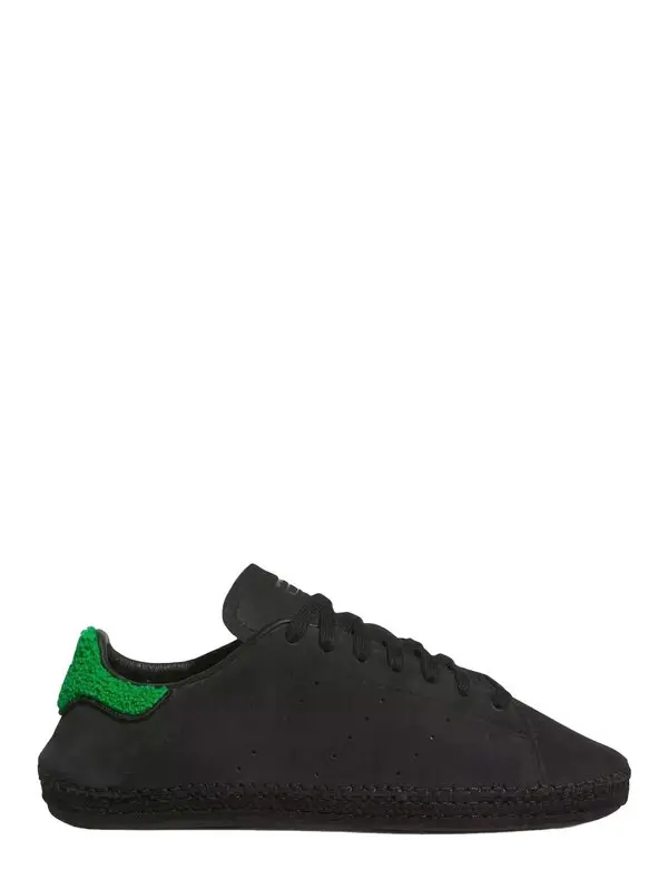 Adidas Stan Smith Core Sneakers With Green Heel Detail - Black