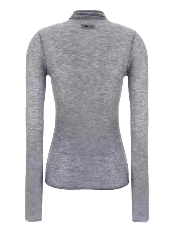 Pinko Sequin-appliqué Turtleneck Sweater - Grey