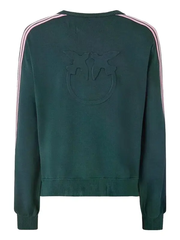 Pinko Striped Sleeve Crew Neck Sweatshirt - Green