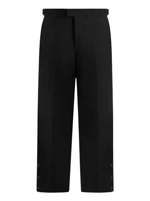 Manière De Voir Boris Relaxed Fit Tailored Button Cuff Trousers - Black