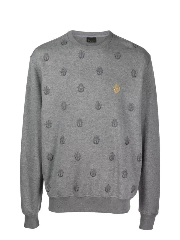 BILLIONAIRE Logo-print Cotton Sweatshirt - Grey