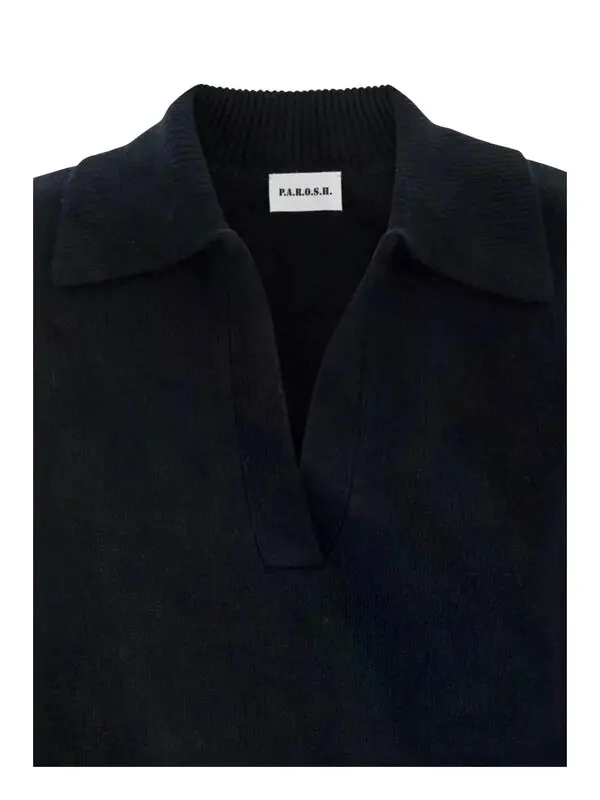 P.a.r.o.s.h Polo-neck Ribbed Sweater - Black