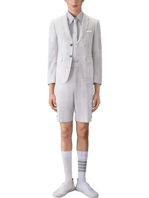 Thom Browne Patch-pocket Short-sleeve Shirt - Blue