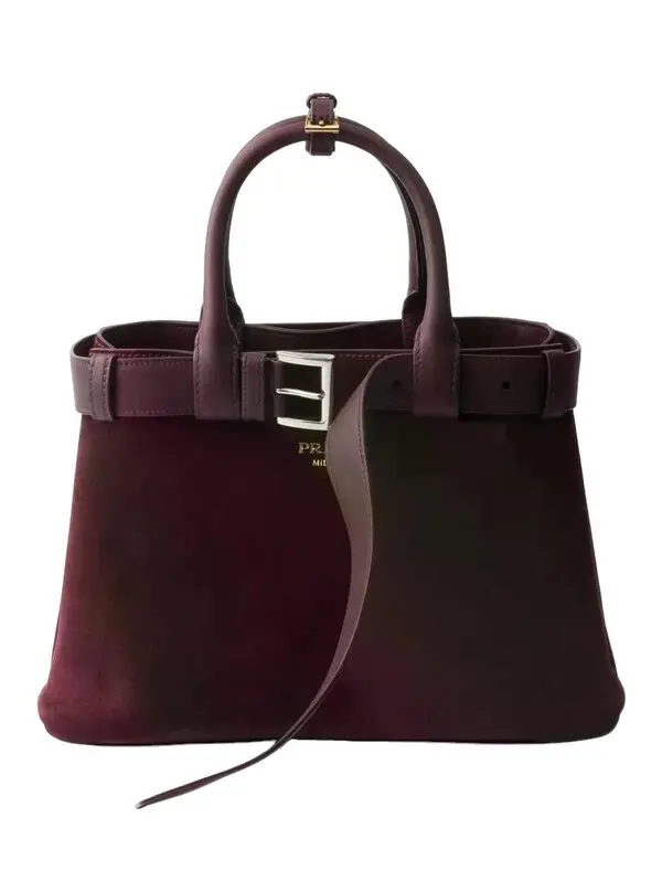 Prada Medium Buckle Tote Bag - Red