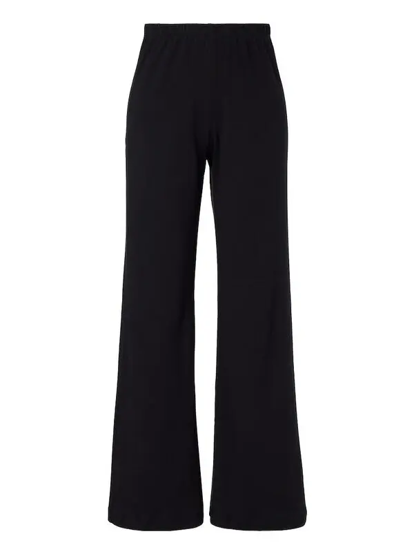 LESET Nando Ribbed-knit Cotton Sweatpants - Black