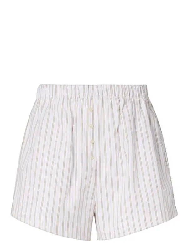 LESET Yoshi Striped Cotton-blend Twill Boxers - Multicoloured