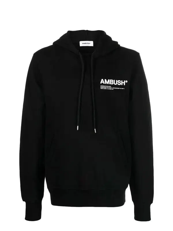 AMBUSH Wksp Logo Hoodie - Black