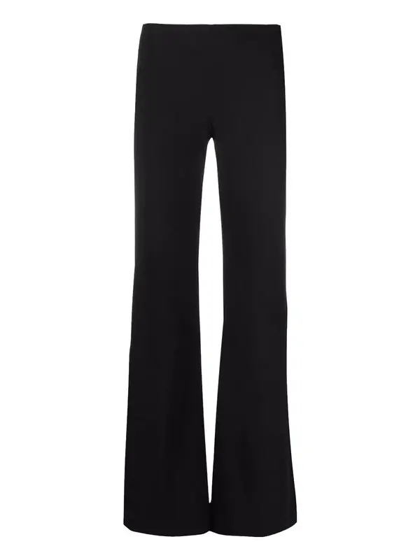 Rodebjer Flared Mid-rise Stretch Trousers - Black