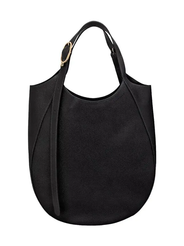 Longchamp Xl Le Foulonné Buckle-detail Tote Bag - Black