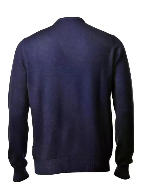 VENGERA Wool Crew Neck Sweater - Blue