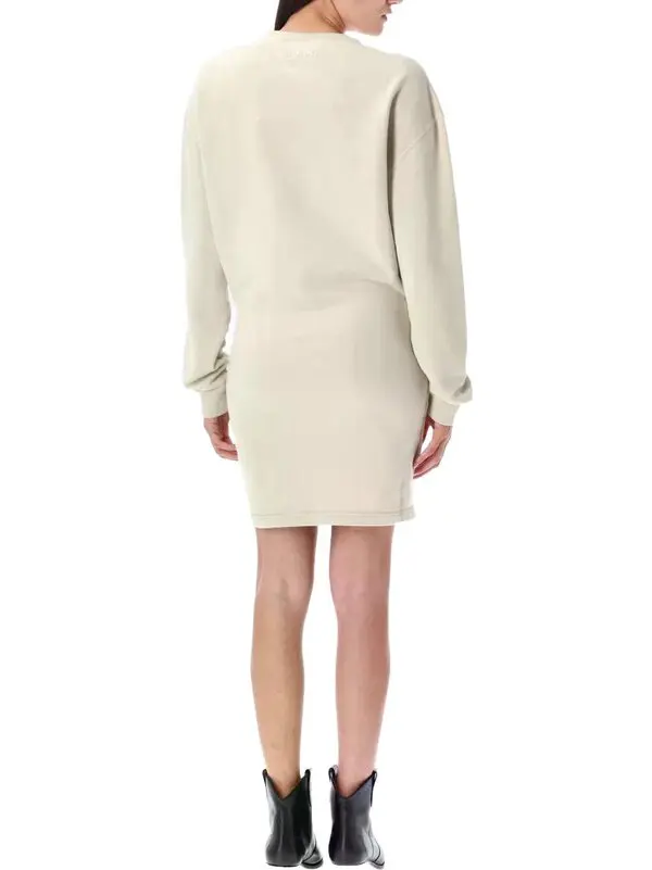 MARANT ETOILE Pipper Twist-front Mini Dress - Neutrals