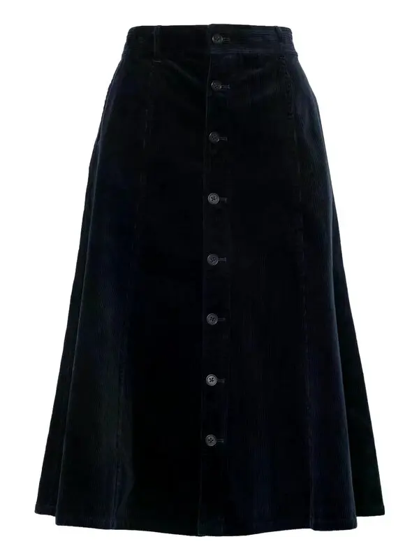 Polo Ralph Lauren Corduroy A-line Midi Skirt - Blue