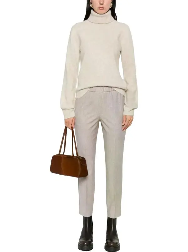 Peserico Elastic-waist Trousers - Neutrals