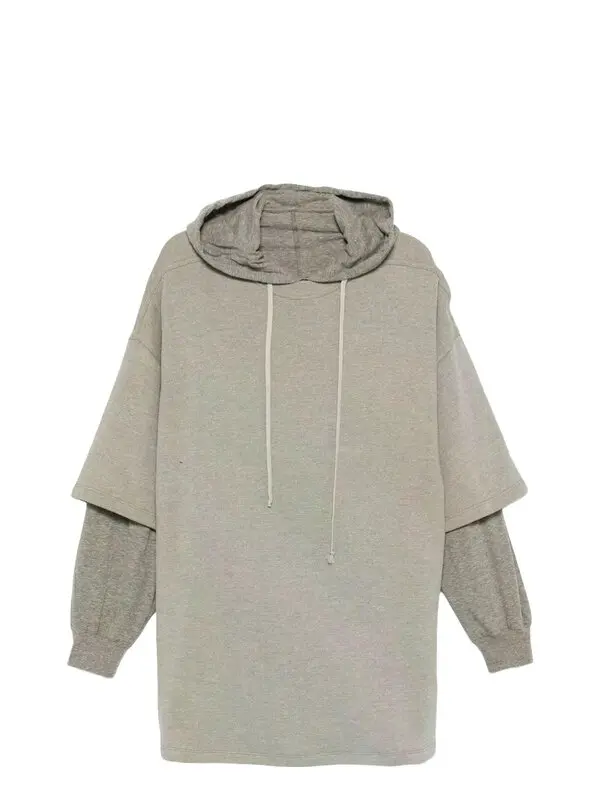 Rick Owens Double-layered Hoodie - Grey
